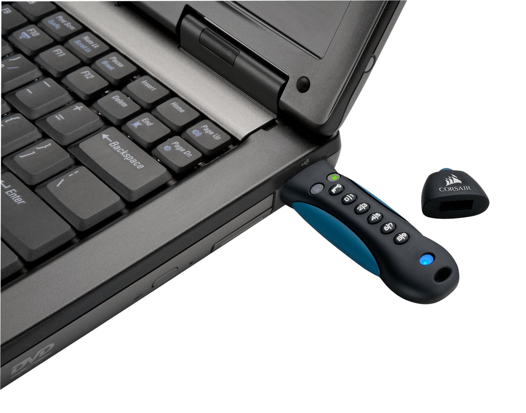 Corsair CMFPLA3B-16GB Padlock 3 - USB Flash Drive - 16 GB, Blue, Black/Blue