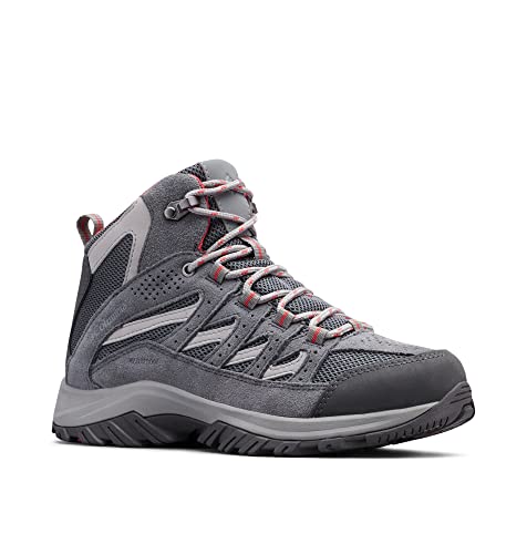 Columbia womens Crestwood Mid Waterproof Boot Hiking Shoe, Graphite, Daredevil, 8 US
