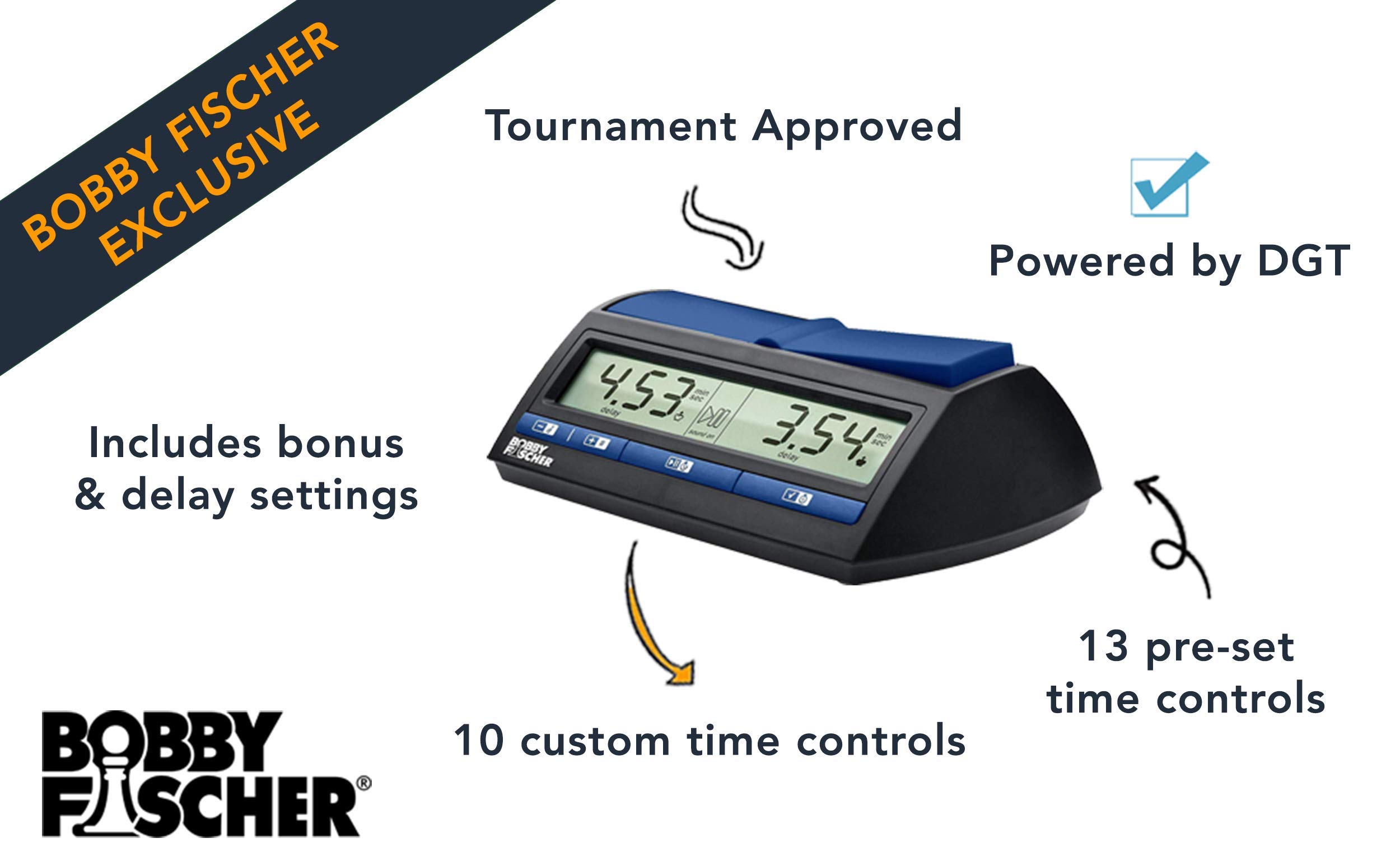 Bobby Fischer Chess Clock - Powered by DGT