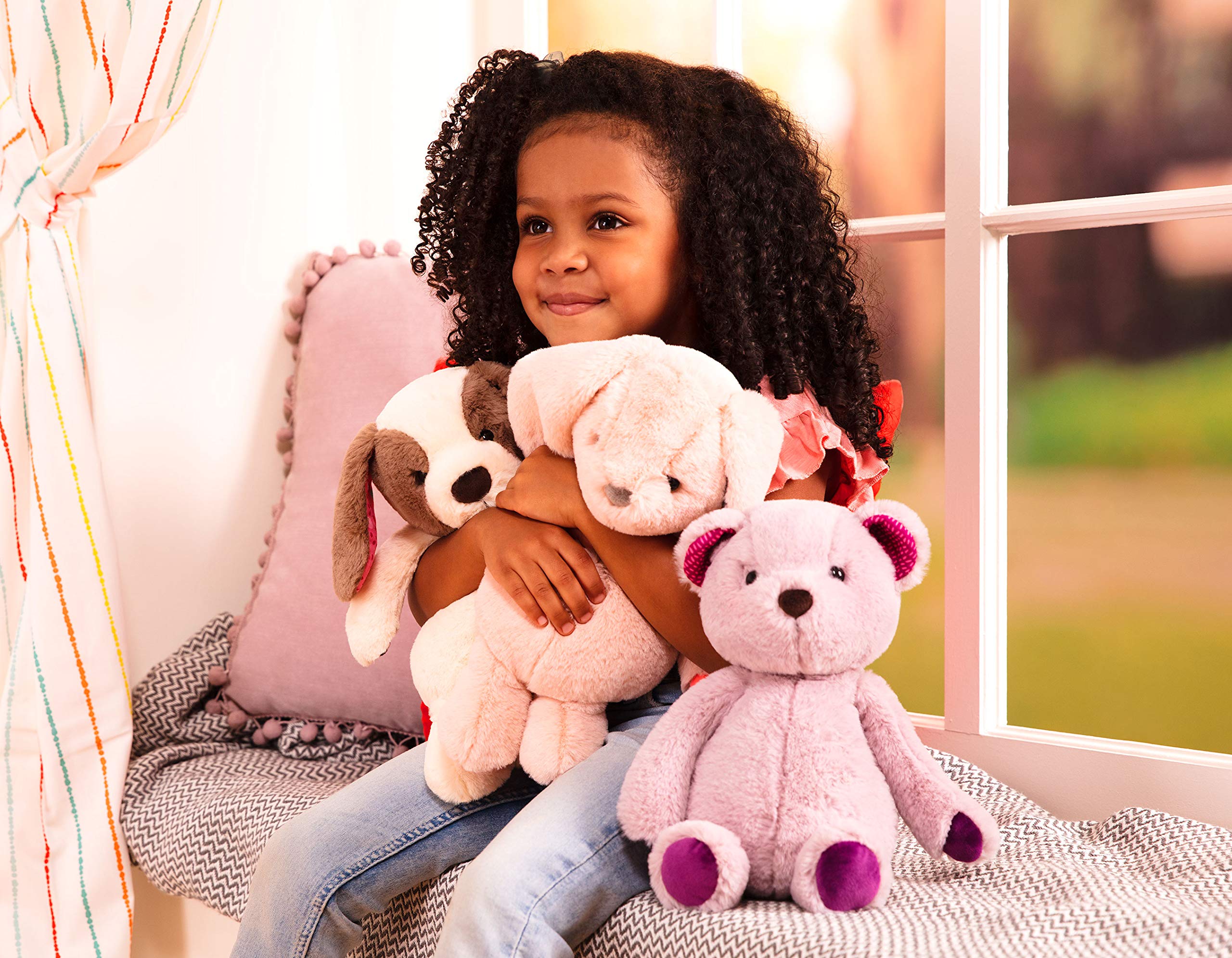 B. toys- B. softies-12" Plush Dog - Huggable Dog Stuffed Animal Toy – Soft & Cuddly Plush Puppy – Washable – Babies, Toddlers, Kids- Happy Hues- Cupcake Pup- 0 Months +