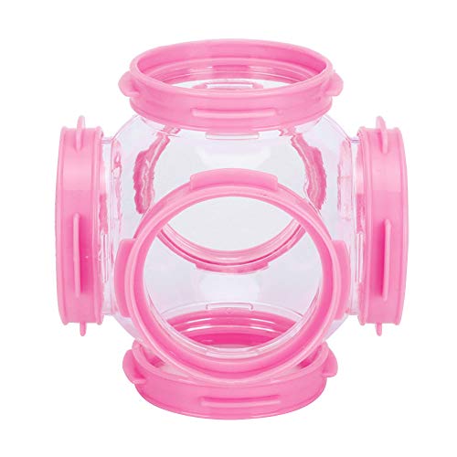 Boquite Valentine's Day Carnival 2Pcs Pipeline Training Line Accessories DIY Hamster Sports Tunnel, Hamster Toy Tubes, for Hamsters Pets(Pink)