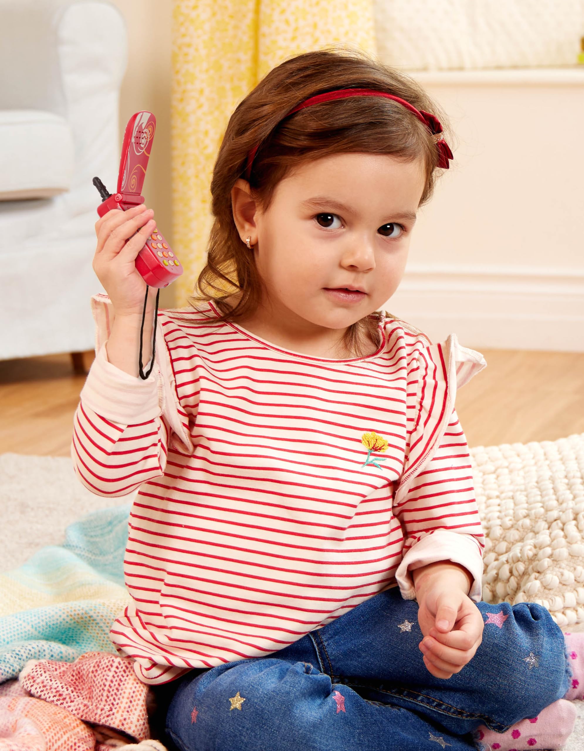 B. toys- Hellophone- Red- Pretend Play Toy Cell Phone β Kids Play Phone with Light Sounds and Songs β Toddler Phone with Message Recorder- 18 months +