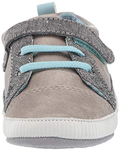 RO + ME Baby Boys Crib Shoe, Parker Grey, 12 Months-18 Months Infant