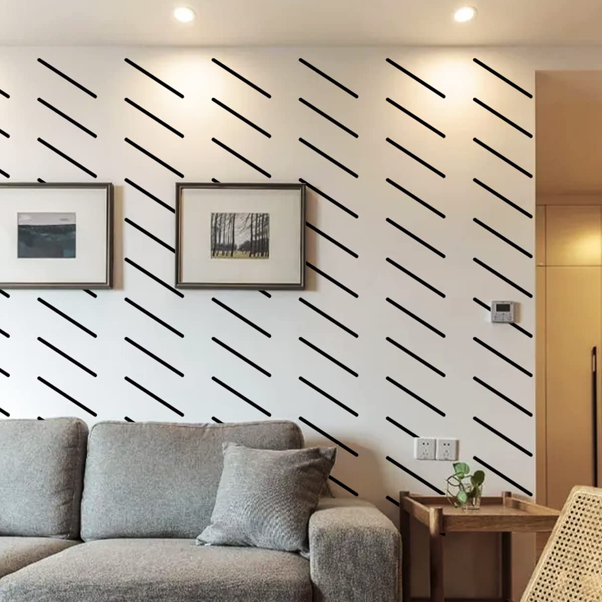 480 Pieces Line Wall Decals Boho Line Wall Stickers Abstract Wall Art Decor Black Line Wall Stickers Removable Peel and Stick Modern Stickers for Nursery Kids Room Farmhouse Decor