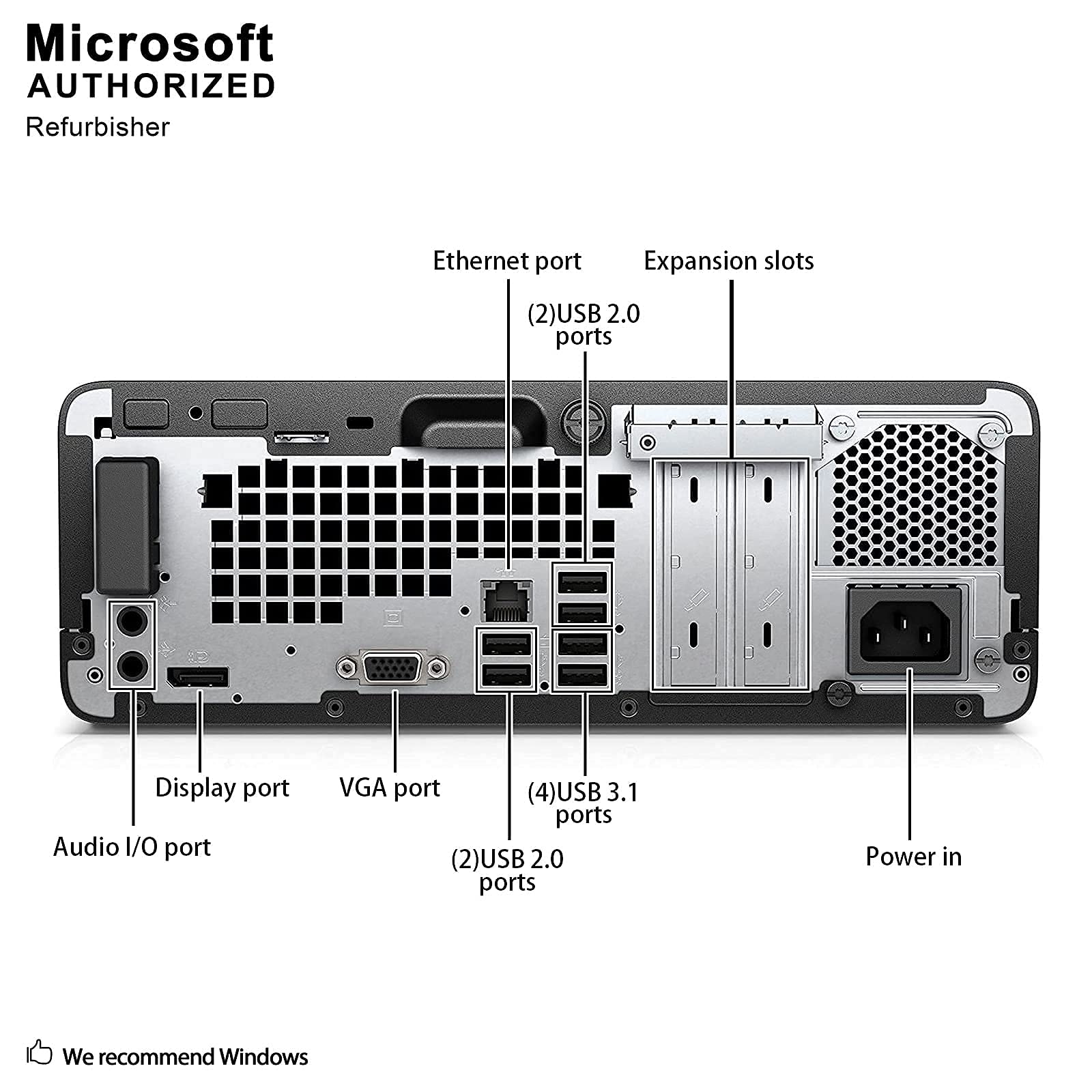 HP ProDesk 400 G4 Small Form Factor Desktop PC, Intel Pentium G4400 3.3GHz, 8G DDR4, 512G SSD, WiFi, BT 4.0, DVD, Windows 10 64-Multi-Language Support English/Spanish/French(Renewed)