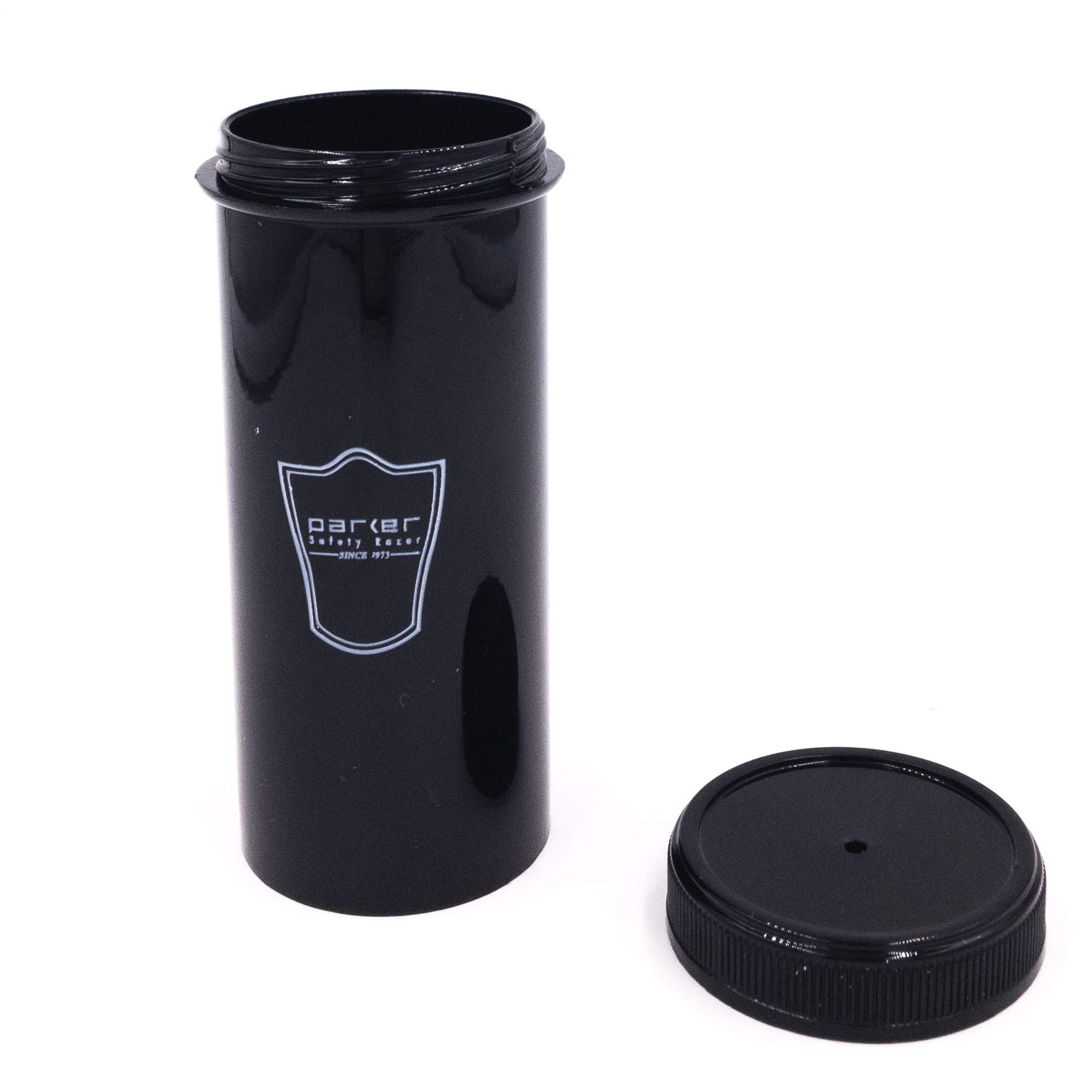 Parker,100% Silvertip Travel Shave Brush with Case, Black - Also Great for Everyday Use!