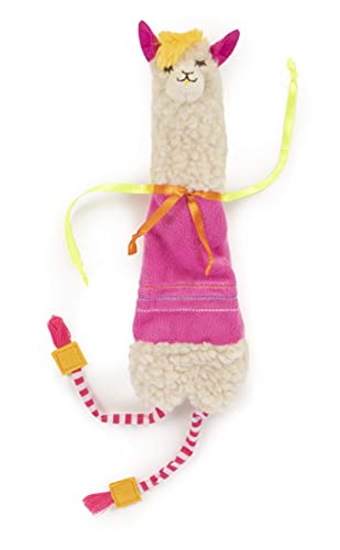 SmartyKat Leggy Llama Kicker Plush Catnip Cat Toy - White/Pink, One Size