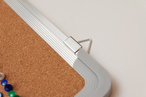 Cork Board Set - Bulletin Corkboard 24 x 18 inch Framed with 10 Thumb Tacks - Small Wall Hanging Message Memo Pin Tackboard Organizer for Home, Office, Desk and Cubicle (Cork 24x18")