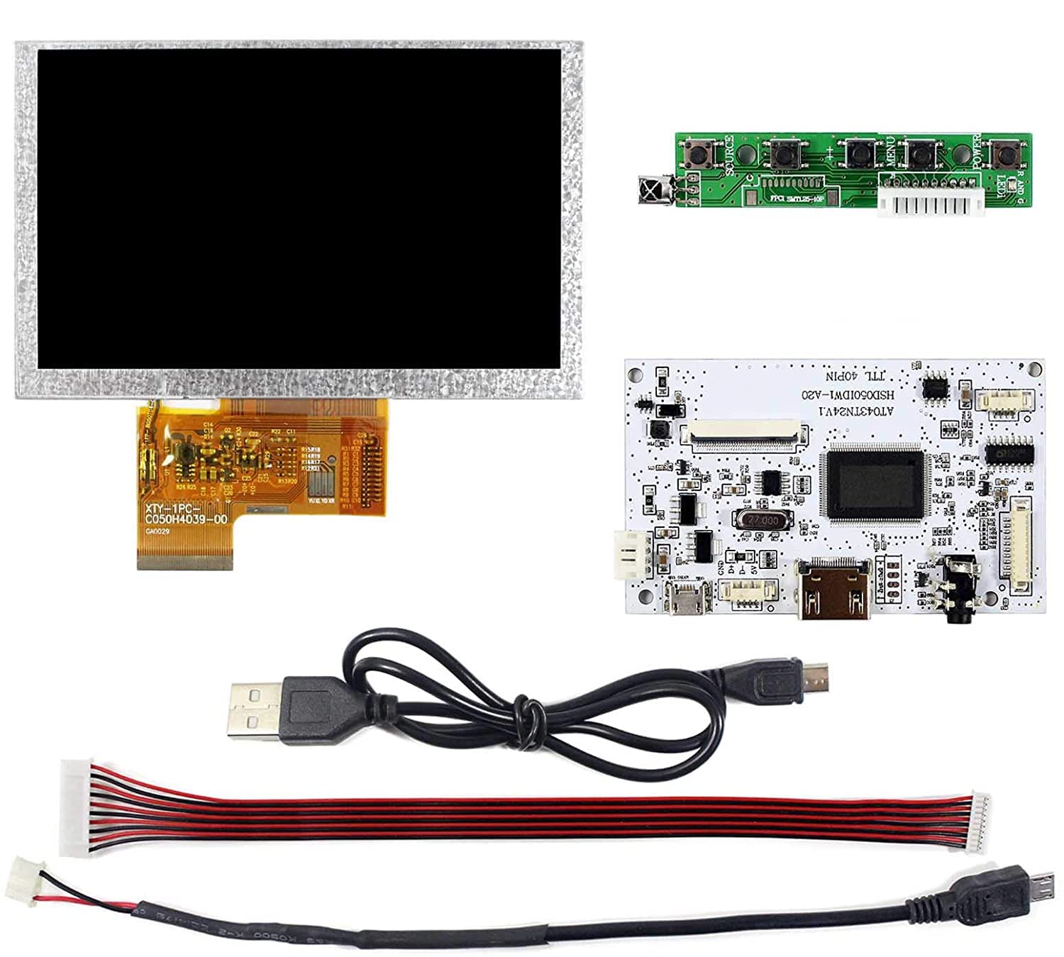 VSDISPLAY 5" 5 inch 800X480 TFT LCD Screen 40pin with HD-MI Controller Board