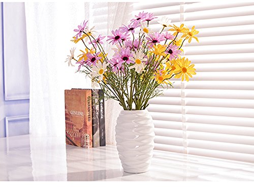 Artfen 10pcs Artificial Daisy Flowers Flower Arrangements for Home Hotel Office Wedding Party Garden Craft Art Decor Each Approx 21" High No Vase White
