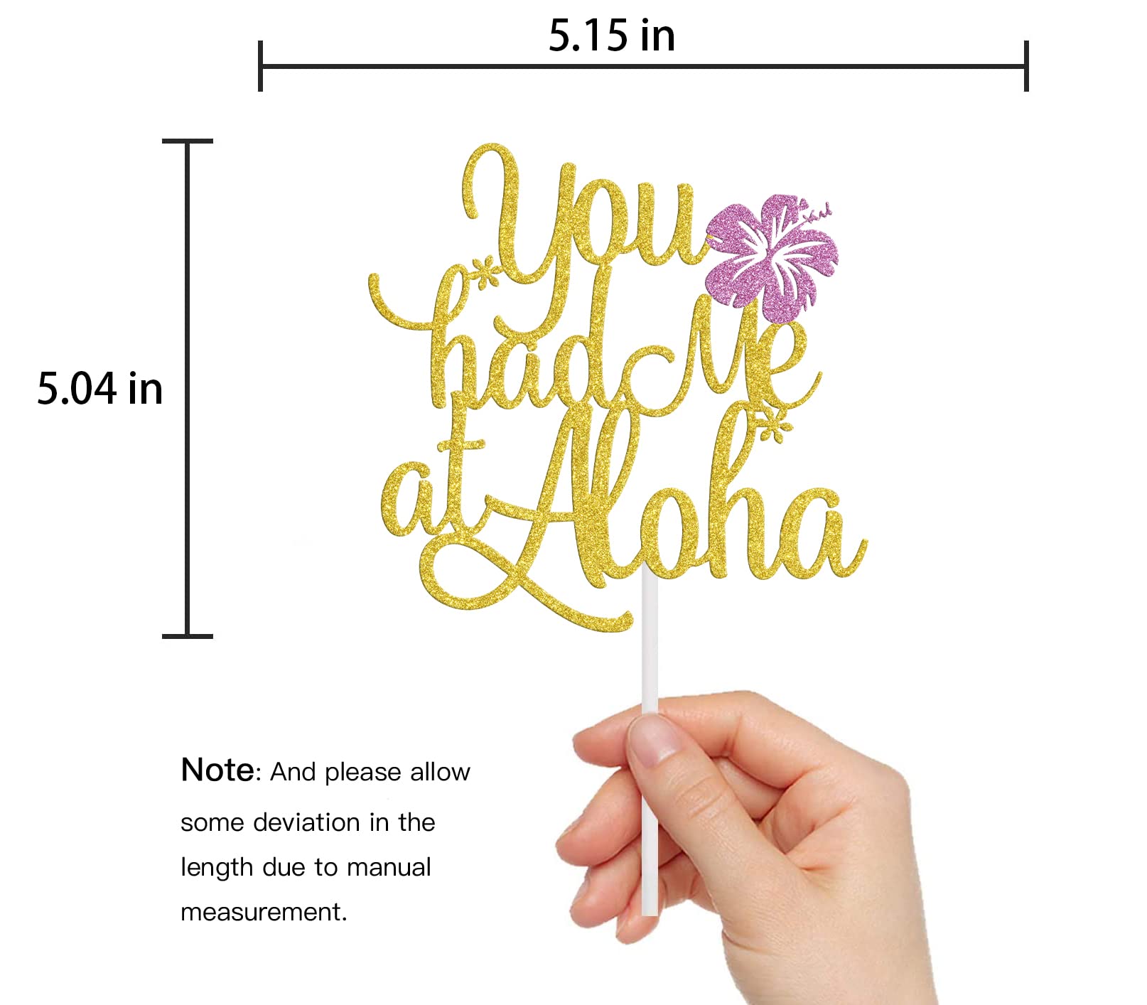 You Had Me At Aloha Cake Topper, Hawaii Wedding Decor, Mr and Mrs Cake Topper, Tropical Summer Beach Wedding Bridal Shower Wedding Party Decoration