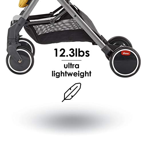 Diono Traverze Luggage-Style Travel Stroller, Black Cube