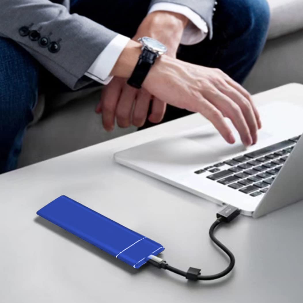 64G External Hard Drive, Max Scalable Up to 2TB Large Capacity Ultra Slim Portable Hard Shockproof Anti-Drop Drive External USB3.1 Hard Drive Storage Compatible for PC, Desktop, Laptop