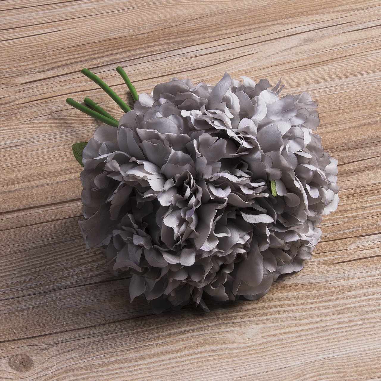 Artificial Fake Peony Silk Flower Bridal Hydrangea Home Wedding Garden Decor, (Grey)