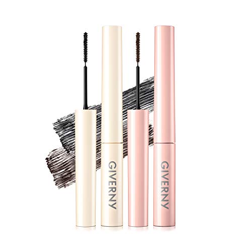 GIVERNY Milchak Sensitive Mascara #Black Brown - Smudge Proof Voluminous Mascara with Microfiber Brush, Waterproof Lengthening & Thickening Mascara for a Long-lasting Eye Makeup, 0.1 fl.oz.