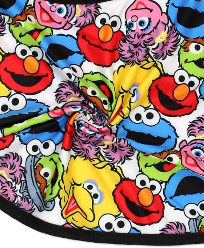 Sesame Street Girls’ Dress with Panties for Infant and Toddler – White/Multicolor