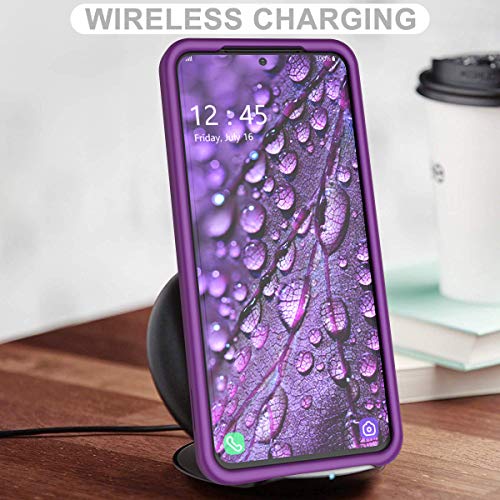 WeLoveCase Galaxy S20 Plus Case, S20+ Plus 5G Cover 3 in 1 Full Body Heavy Duty Protection Hybrid Shockproof TPU Bumper Protective Case for Samsung Galaxy S20 Plus 5G 6.7 inch Dark Purple