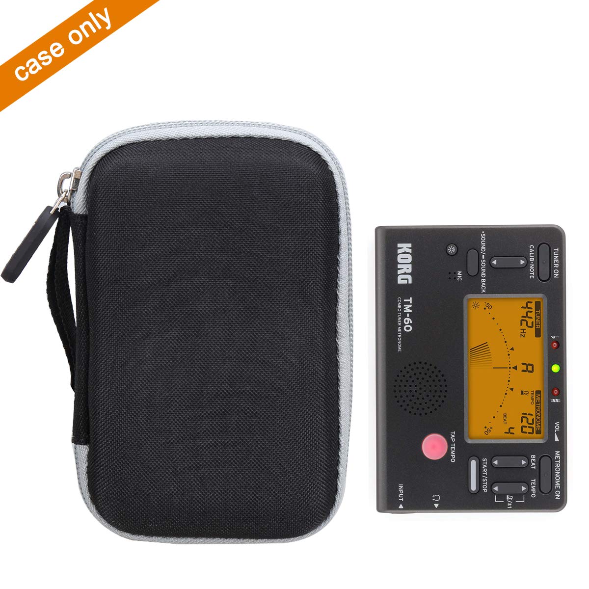 Aproca Black Hard Storage Travel Case, for Korg TM70 Tuner (TM70TBK) / Korg TM60BK / WEGROWER Tuner Metronome and Accessories