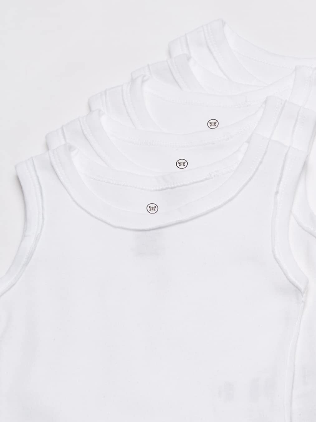 HonestBaby Muscle Tee Sleeveless Toddler T-Shirt Multi-Packs, 5-Pack Bright White, 5T
