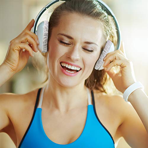 BBTO 300 Pieces Non-Woven Sanitary Headphone Ear Cover Disposable Headset Covers Fabric Earpad Covers for Headphones (White, L-11 cm)