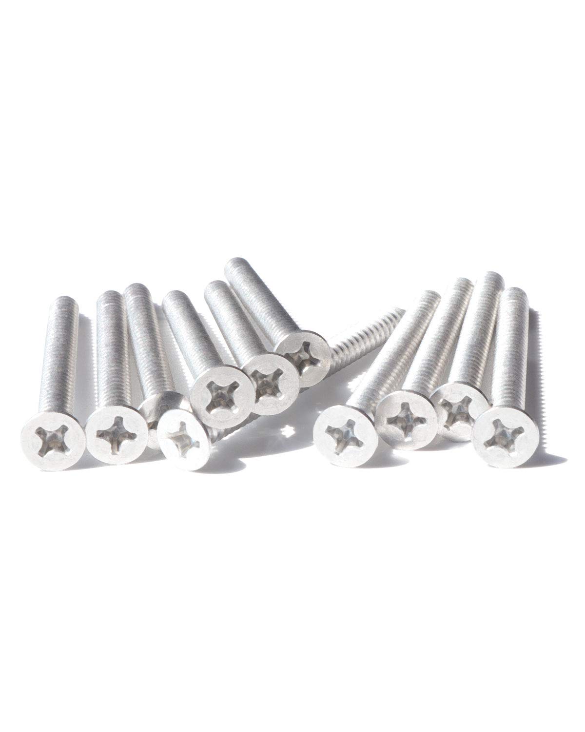 IMSCREWS Cabinet Screws #12 x 2-1/2" Flat Head Phillips Wood Screws 50pcs, Self Tapping 18/8 Stainless Steel Sheet Metal Screws for Indoor and Outdoor Wooden Working