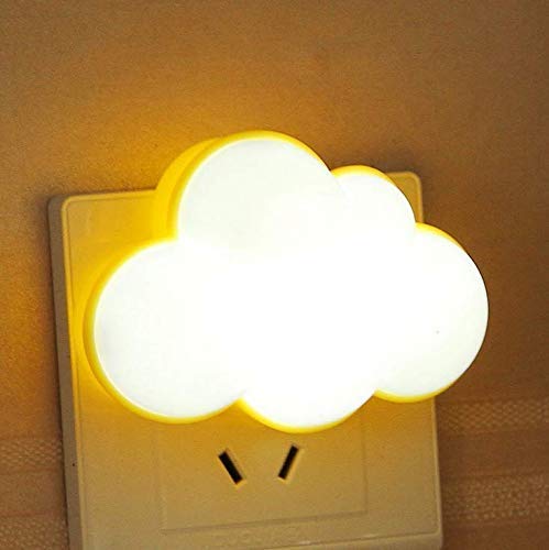 WIROJ Baby Night with Light Sensor Plug in Intelligent Soft LED Wall Nursery Lamp LED Cloud Nightlight for Kids for Children’s Bedroom Hallway for Baby Nursery Child Room