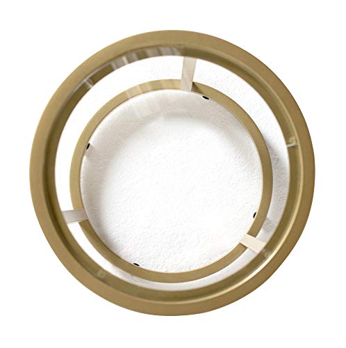 Studio Designs Home Camber Modern 20" and 14.5" Round Set of Nesting Tables in Gold/Clear Glass