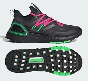 ADIDAS Ultraboost 20 LAB Unisex Running Shoes, Black/Green/Pink, US 8.5