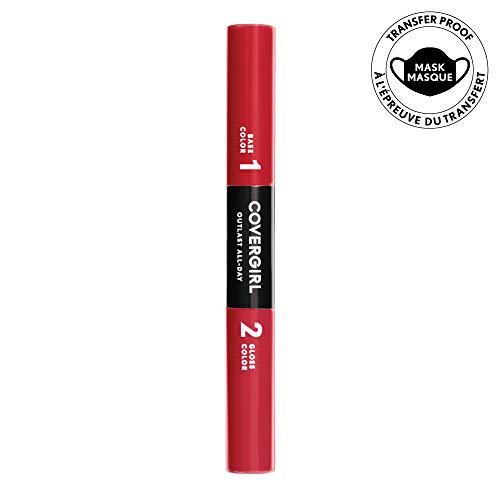 COVERGIRL Outlast All-Day Color & Lip Gloss, Richest Red, 0.2 Ounce (packaging may vary)