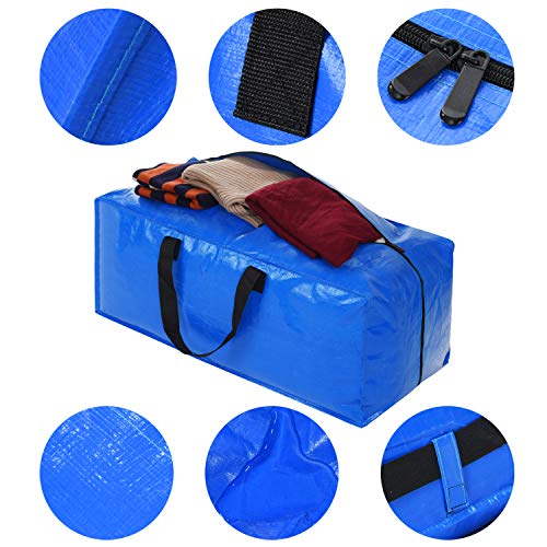 Acnusik 6 Pack Heavy Duty Moving Bags Extra Large Storage Bags, XL Moving Totes Cloth Storage Bags with Zippers Backpack for Clothing Storage, College Moving,Compatible with IKEA Frakta Hand Cart
