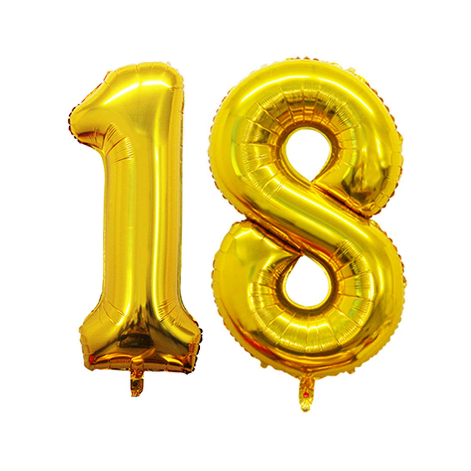 GOER 42 Inch Gold Number 18 81 Balloon,Jumbo Foil Helium Balloons for 18th 81st Birthday Party Decorations and Anniversary Event
