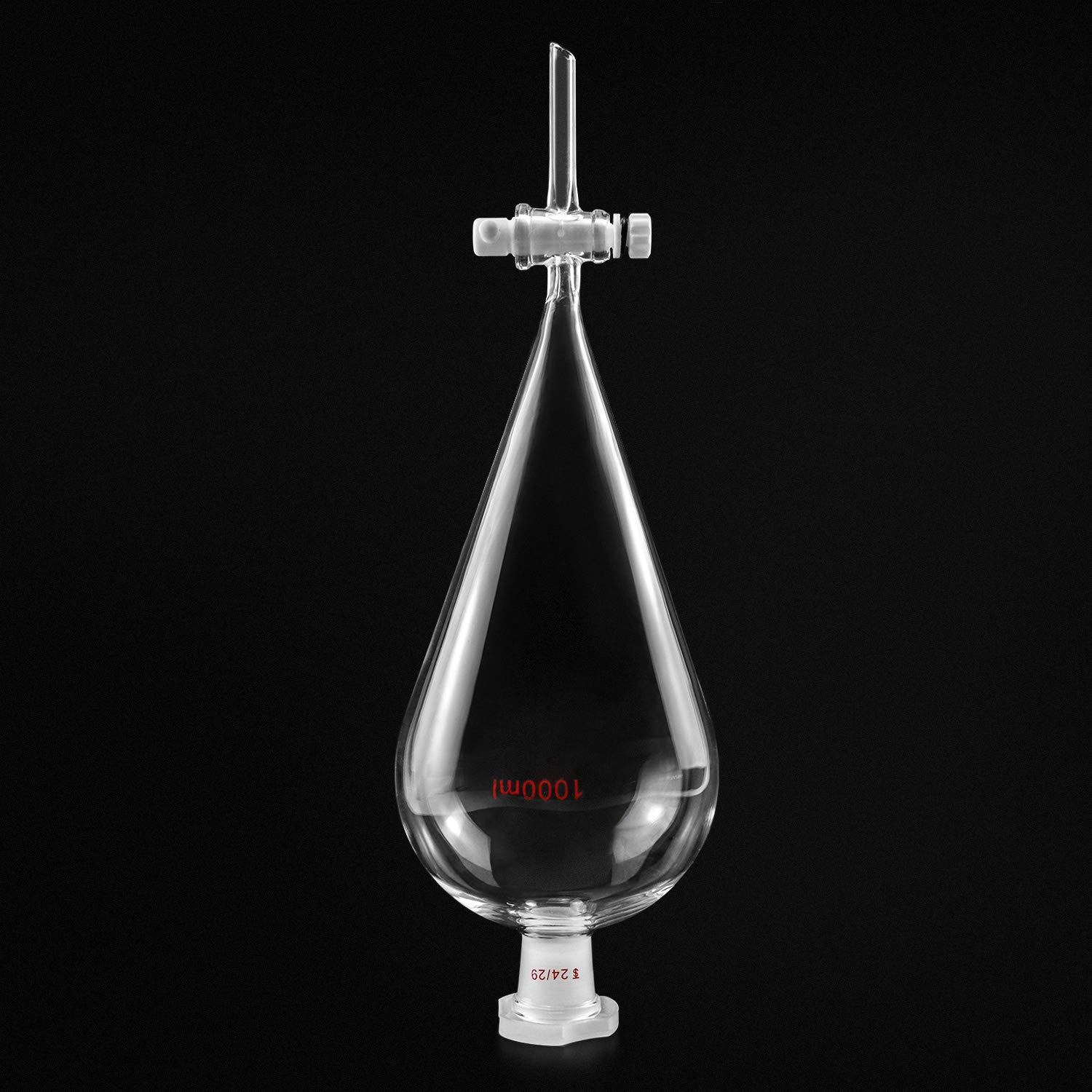 QWORK 1000ml Separating Funnel with 24/29 Joints and PTFE Plug