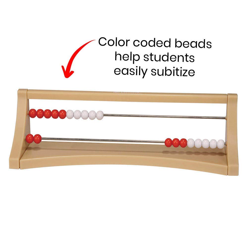 hand2mind Demonstration 20 Bead Rekenrek Classroom Set, Abacus for Kids Math, Math Manipulatives Kindergarten, Counting Rack for Kids, Counters for Kids Math, Kids Educational Toys (Set of 26)