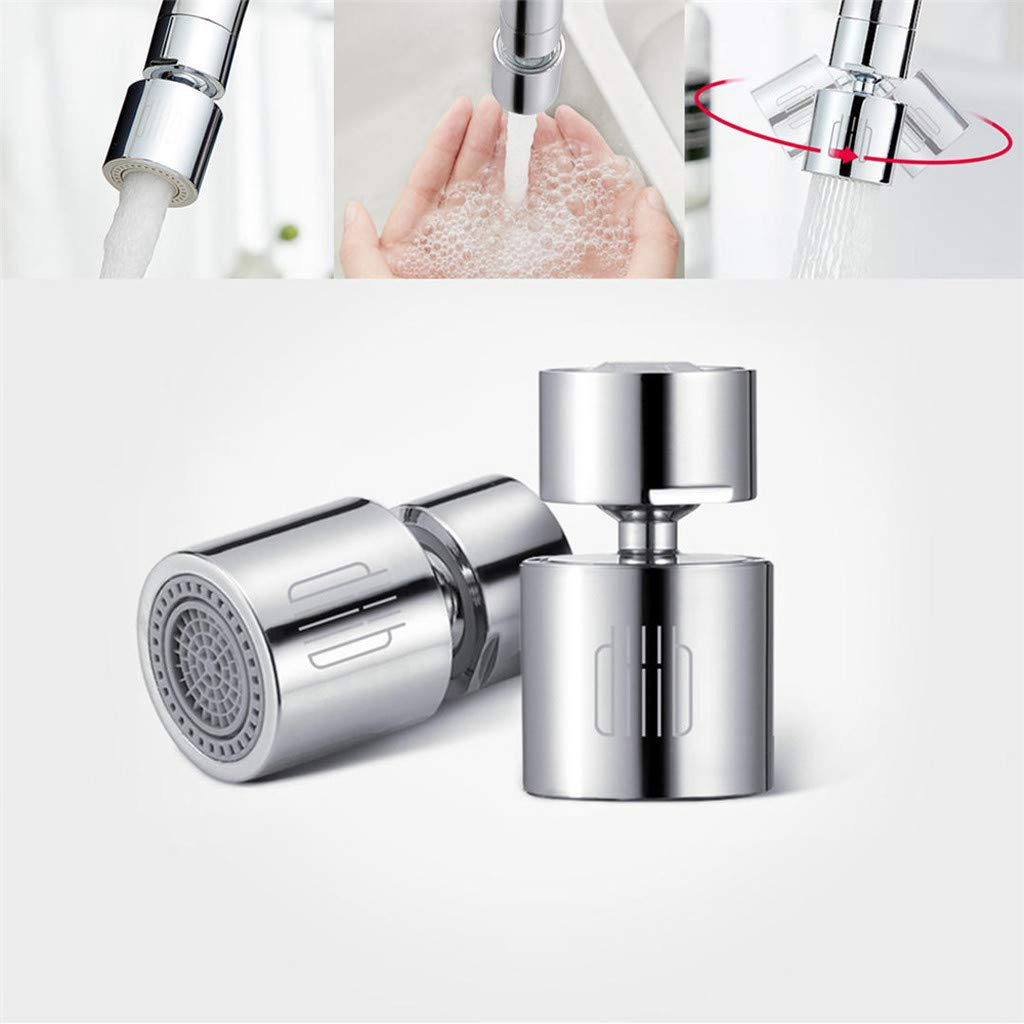 360° Rotate 2-Flow Faucet Water Bubbler Home Kitchen Saving Tap Head Spray Nozzle Replacement Anti-Splash Tap Booster Shower and Water Saving Faucet for Kitchen