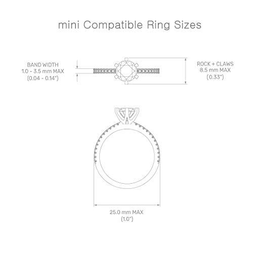 MONOLIX Slim Engagement Ring Box, Thin Unique Sliding Lid, Elegant Discreet Secret Surprise Marriage Wedding Proposal Case (Black, Mini)