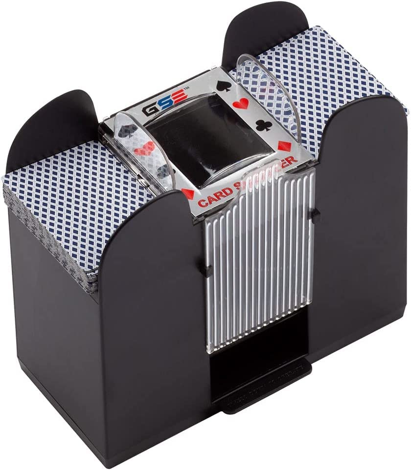 Blackjack Game Combo Set with Blackjack Layout Felt, 6-Deck Automatic Card Shuffler, 6-Deck Dealer Shoe and Discard Holder Tray, 5 Cut Cards. - Great for Family, Casino Game Night