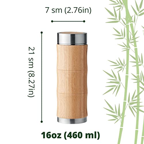 Bamboo Tea Tumbler with Infuser - Enjoy Fresh and Flavorful Tea Anywhere