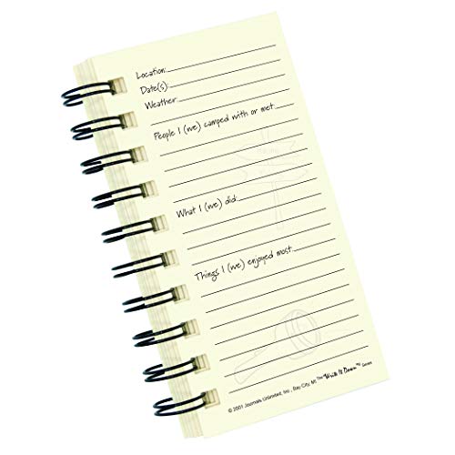 Camping, The Campers Journal - MINI Kraft Hard Cover (prompts on every page, recycled paper, read more...)