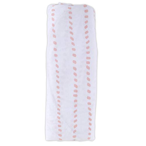 Petit Dreams Changing Pad Cover Jersey Knit Cotton for Baby Girl Doubles As Cradle Sheet, Pink Dotted Stripes