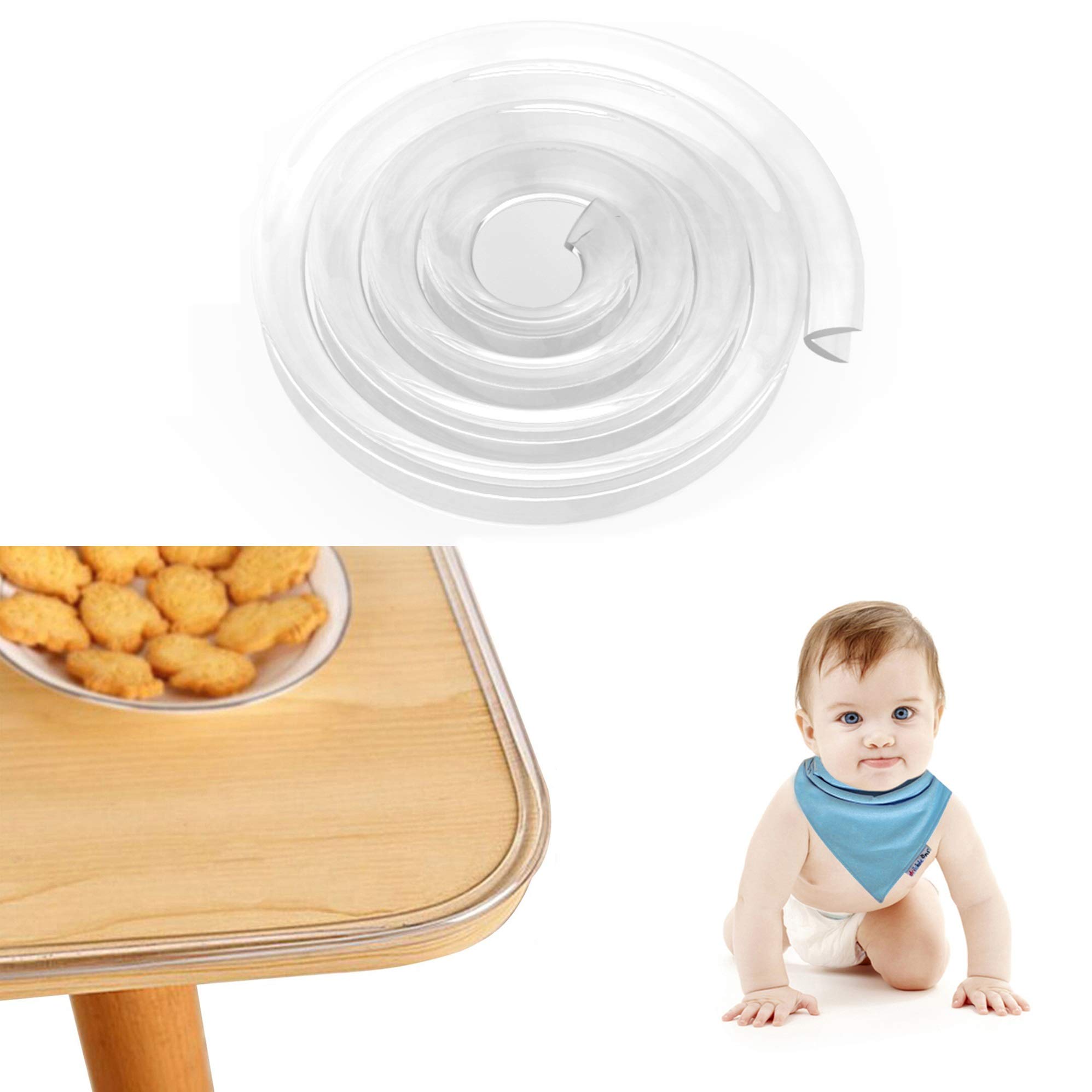 Corner Guards, Clear Furniture Edge Guard Bumper Strip Baby Proofing 3ft(1m) for Cabinets,Tables,Household Appliances,etc