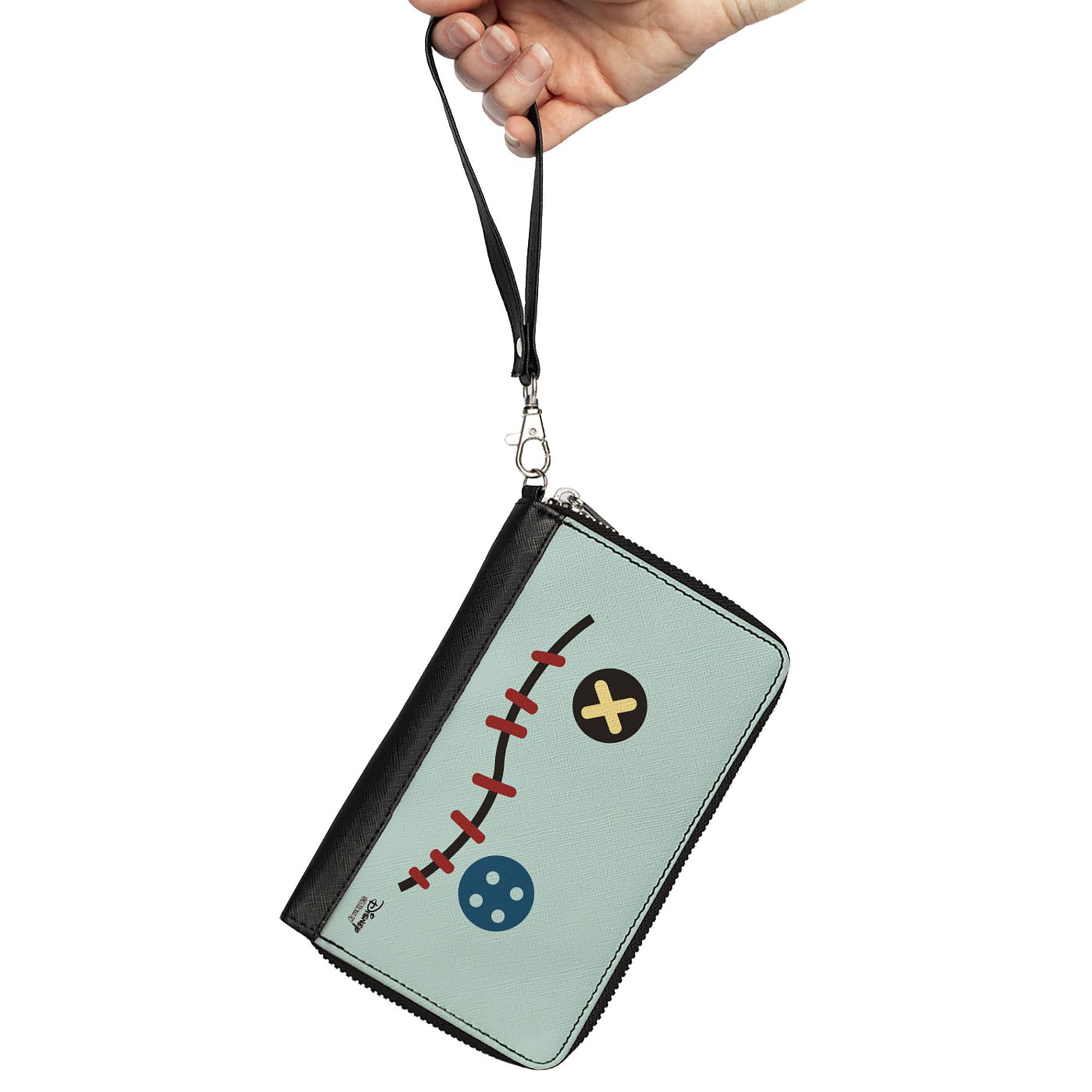 Buckle-Down Women's PU Zip Around Wallet Rectangle-Lilo & Stitch, 7.5"x4.5"