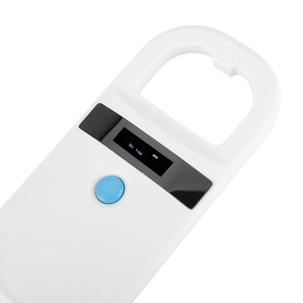 ASHATA Pet Microchip Scanner, Rechargeable Animal Chip ID Scanner OLED Display Support FDX B ISO11784 / 11785 EMID Handheld RFID Reader for Animal/Pet/Dog/Cat