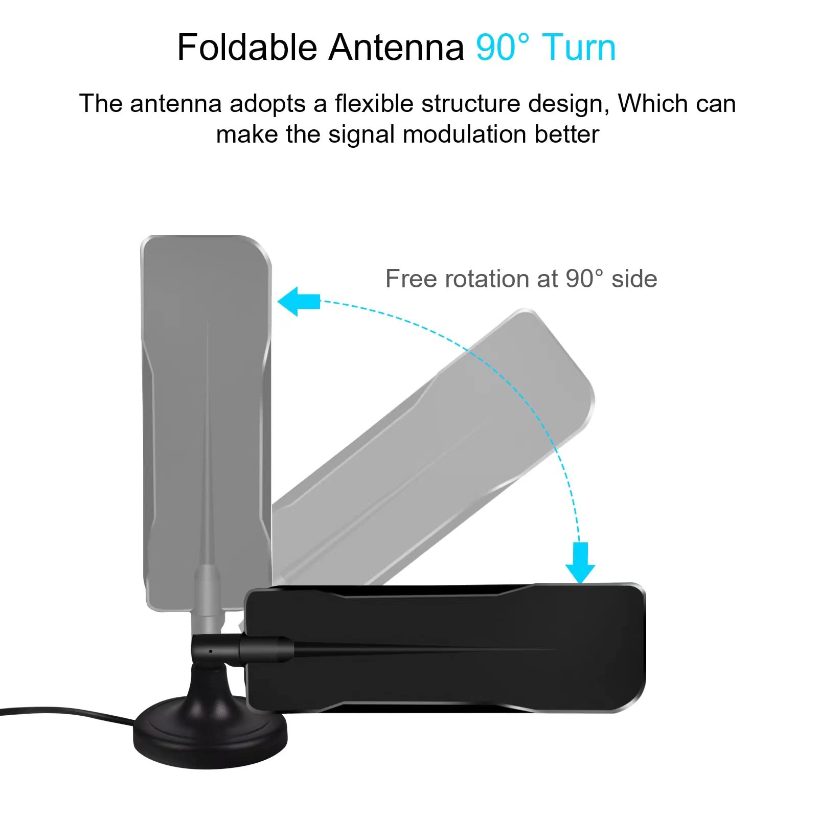 4G LTE/5G/CBRS 7dBi Magnetic Base Wide-Band Antenna Compatible with MOFI 5500/4500, Cisco, Cradlepoint, Digi, MoFi, Pepwave, Sierra 4G LTE, 5G Modems, AT&T Routers Modems -2 Pack