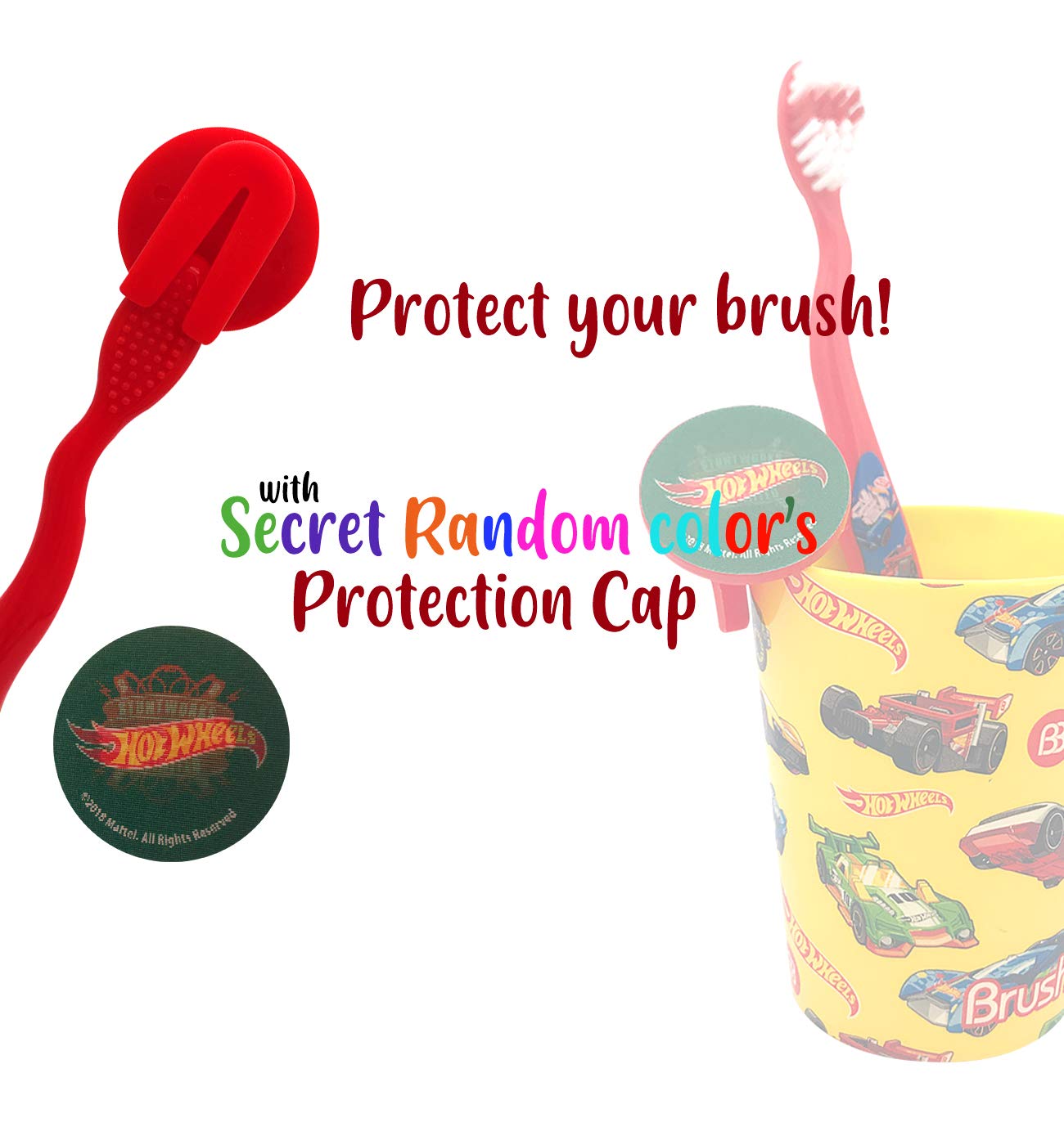 Premium Kids Girls Boys Children Friendly Designed Happy Brushing Time Ultimate Soft Bristle Toothbrush Kit, Manual Toothbrush, Cover Cap, Rinsing Cup, Extra Brushes