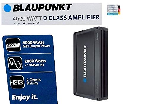 Blaupunkt AMP4000D AMP4000D 4,000-Watt-Max Monoblock Class D Amp with Bass Remote