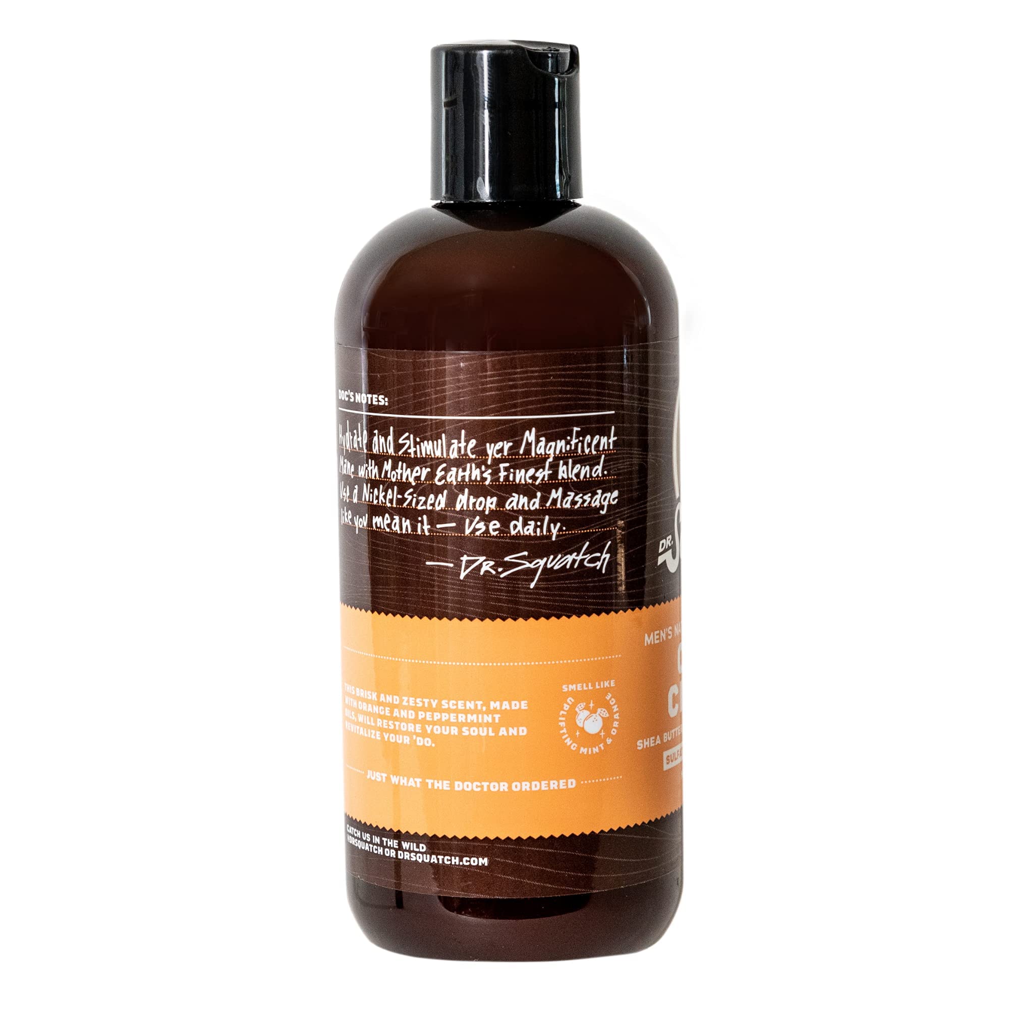 Dr. Squatch Cool Citrus Conditioner for Men – Daily Hair Conditioner – Stimulates, Hydrates, Soothes Scalp – Naturally Sourced with Organic Peppermint, Calendula, Clary Sage