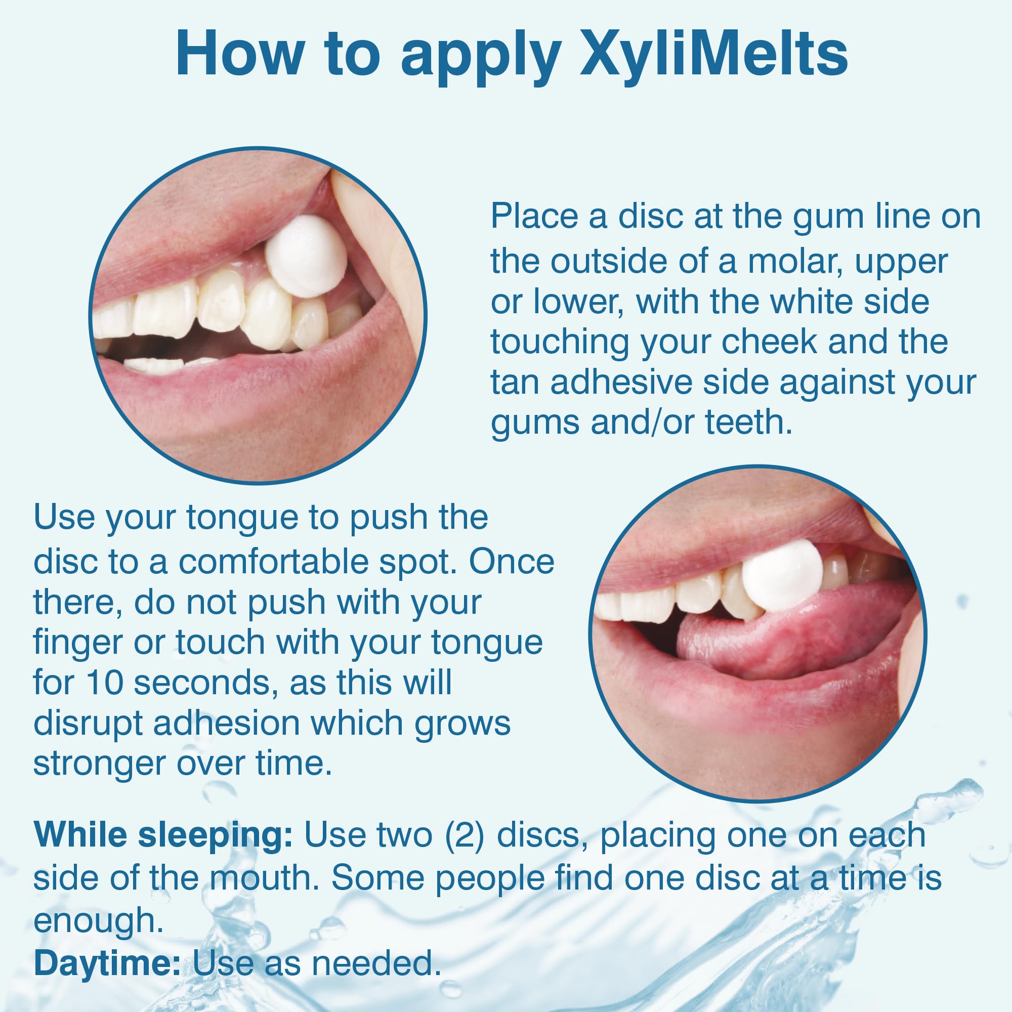 OraCoat XyliMelts Dry Mouth Relief Moisturizing Stick-On-Melts with Xylitol, 100 Count, Mild Mint, Help Stimulates Saliva for Dry Mouth, Non-Acidic, Day & Night Use, Time Release for Up to 8-Hour
