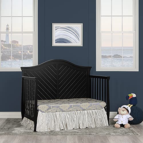 Dream On Me Kaylin 5-in-1 Convertible Crib in Black, Greenguard Gold Certified , 56x31x47 Inch (Pack of 1)