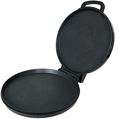 Courant Pizza Maker 12 inch Pizzas Machine, Newly improved Cool-touch Handle Non-Stick plates Pizza oven & Calzone Maker, Electric Countertop Oven for Home or School, 12β Indoor Grill/Griddle, Black