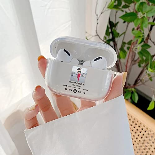Custom Song AirPods Clear Case with Your Photo - Personalized AirPods Case with Keychain Add Your Music Album Cover